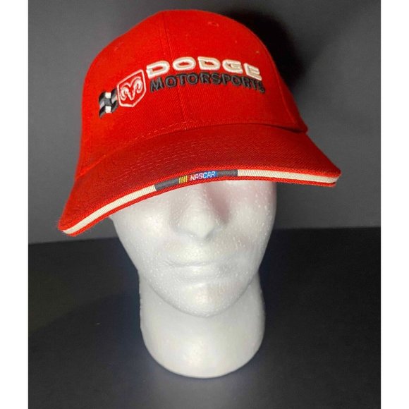 Dodge | Accessories | Dodge Motorsports Hat Cap Strech Fit Red Nascar ...